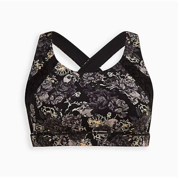 torrid | Intimates & Sleepwear | Torrid Plus Black Foil Floral Skull ...